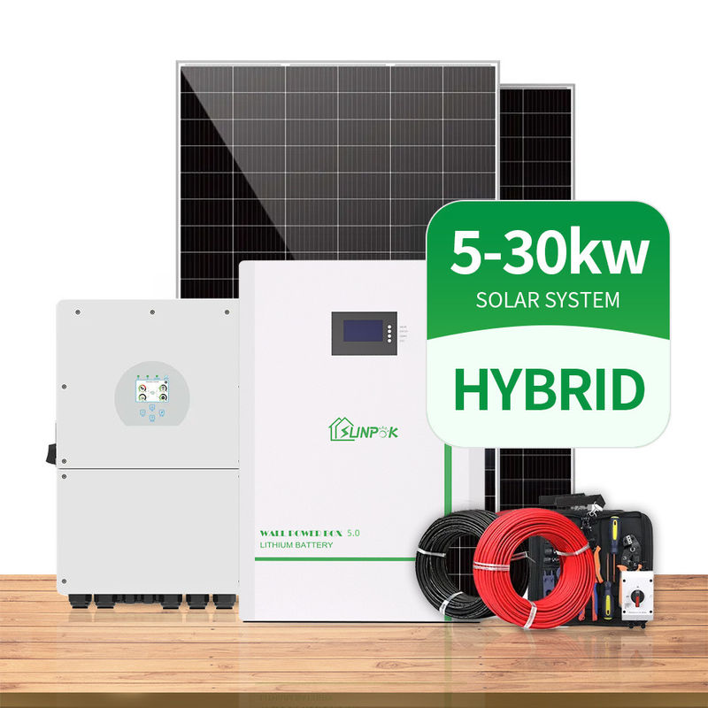 3 Phase Hybrid Off Grid Solar System 5Kw 10Kw 20Kw 30Kw Solar Panel ...