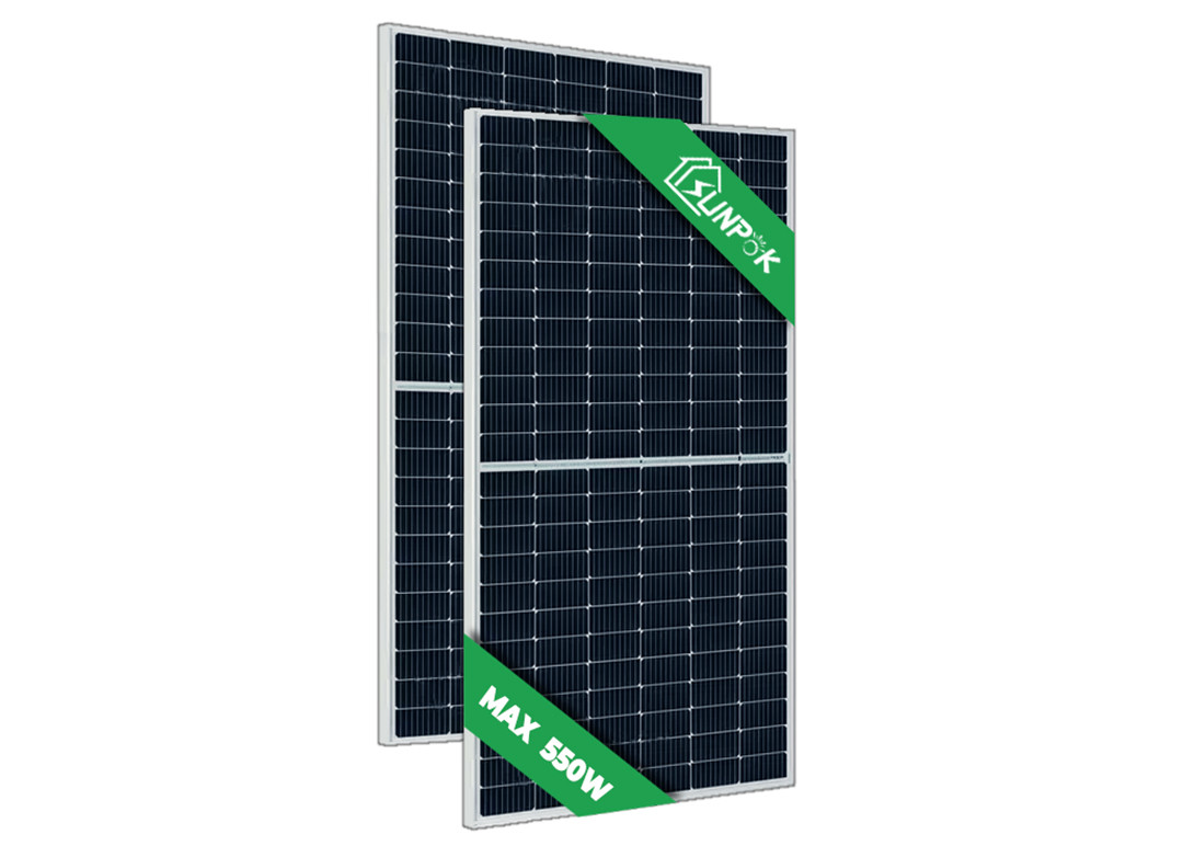 Black 450W 550W 600W Mono PV Panels Half Cell PV Module Silicon Solar ...