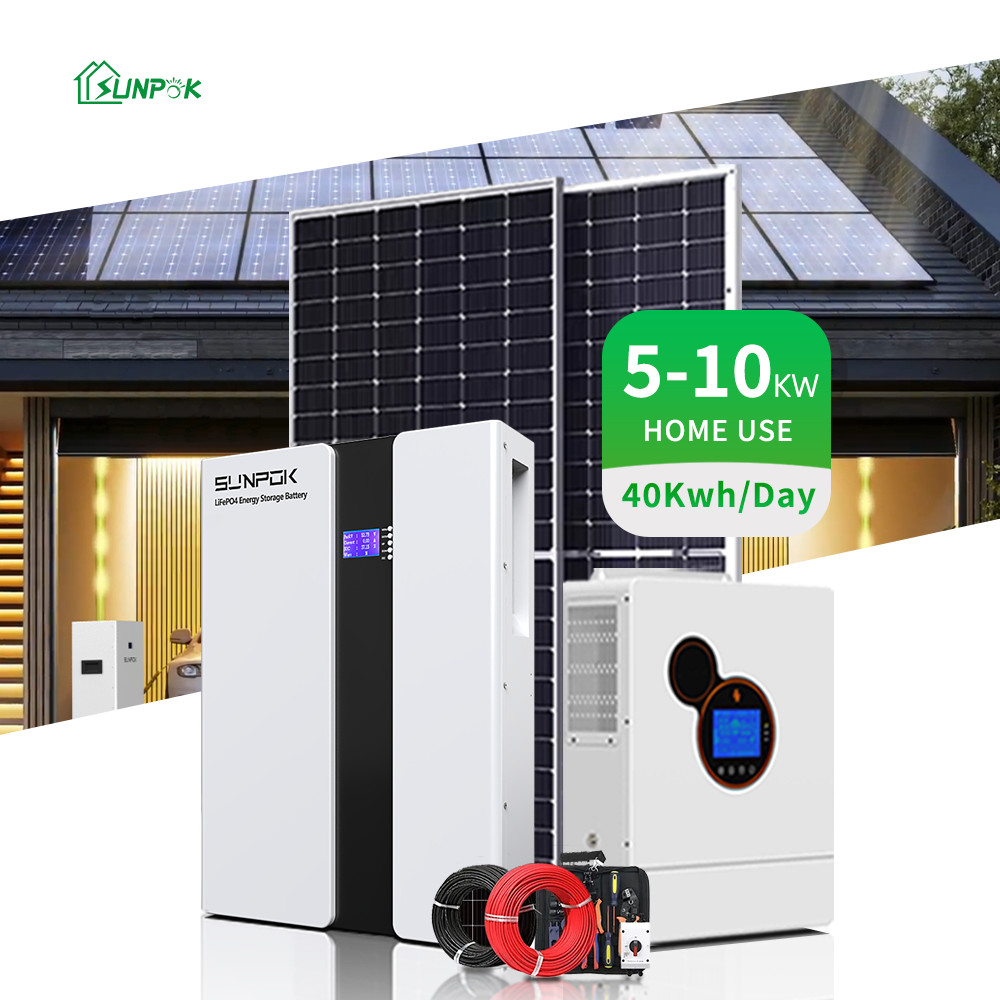 Solar Power Systems 3kw 5kw 10kw 12kw 15kw Hybrid Off Grid Complete Solar Panels Set