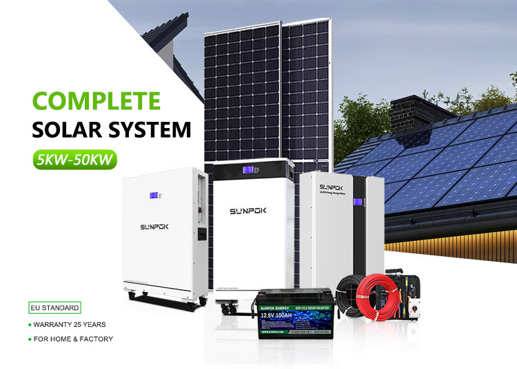 Complete Set 10Kw 11kw 12kw 15Kw Solar Panels System 5000 W Hybrid Off Grid Solar System 5Kw ...