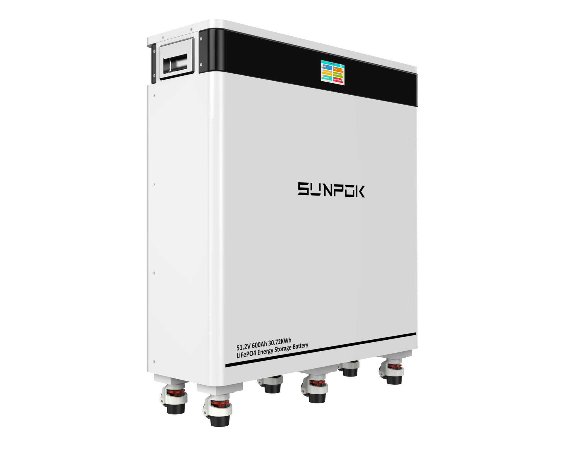 2025 New 30KW 600Ah 51.2V 8000 Cycles Vertical Moveable LiFePO4 Battery ...